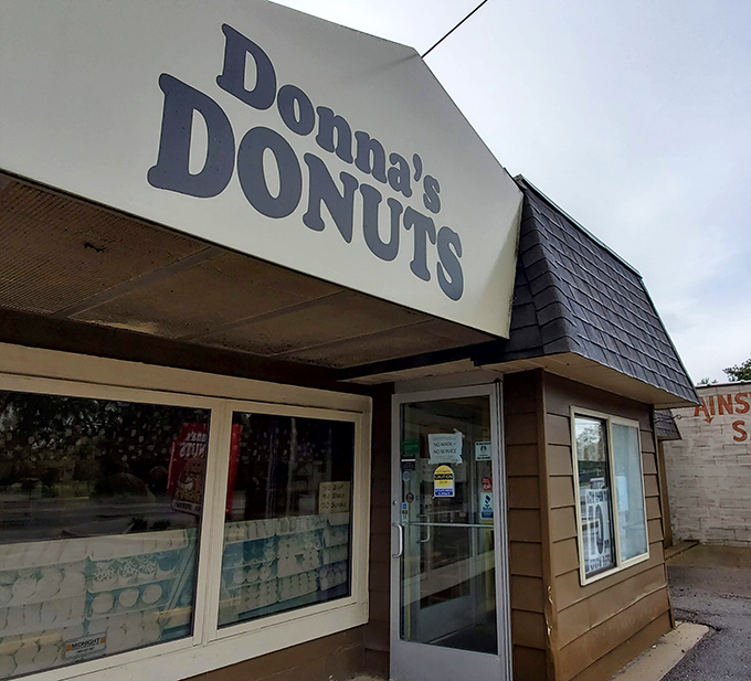 That iconic triangular sign has beckoned donut lovers for generations. No fancy frills needed when what's inside is this good.