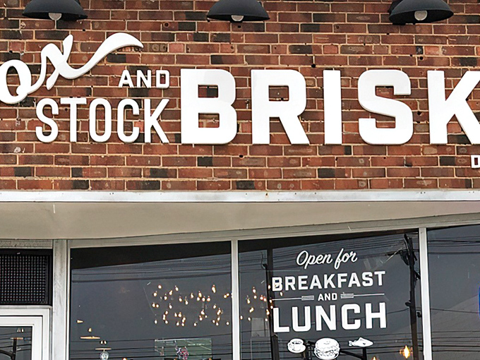 The brick facade with bold white lettering isn't just signage—it's a promise of deliciousness waiting inside this unassuming Shaker Heights gem.