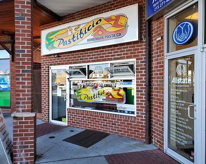 The unassuming brick exterior of Pastificio belies the culinary treasures within. Like finding a Scorsese film at a garage sale&mdash;understated but extraordinary.