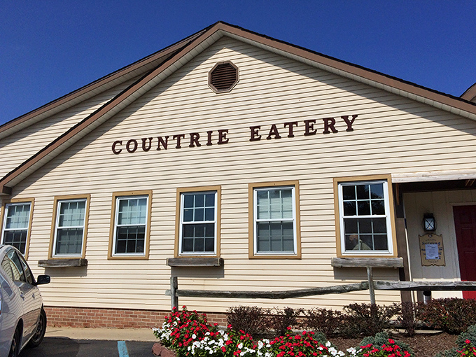The cream-colored charm of The Countrie Eatery beckons like a culinary lighthouse on Dover's landscape. Simple, unpretentious, and promising deliciousness within.