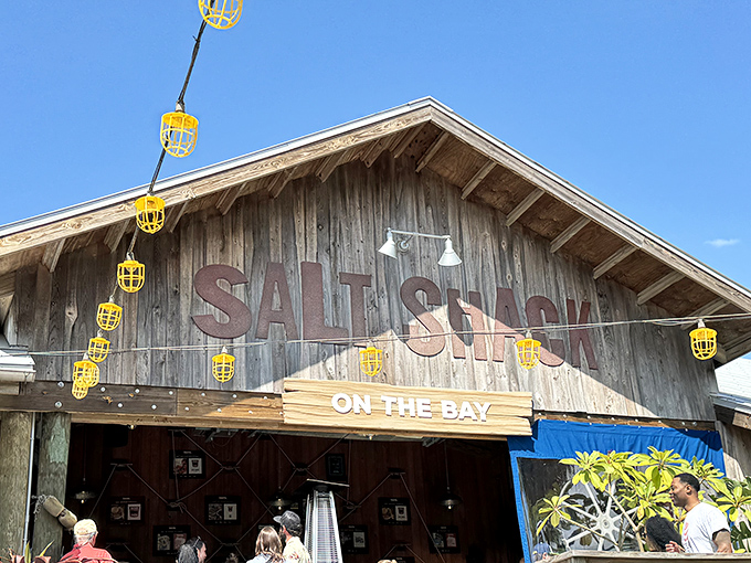 Those yellow work lights aren't trying to be trendy; they're just honest illumination for a place that values substance over style.