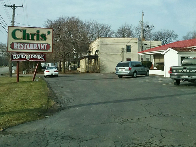 The unassuming exterior of Chris' Restaurant hides culinary treasures that have kept Ohioans coming back since 1964. No fancy frills needed.