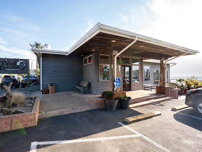 Unassuming coastal charm at its finest. This modest blue-gray exterior hides culinary treasures that would make Neptune himself swim ashore for dinner.