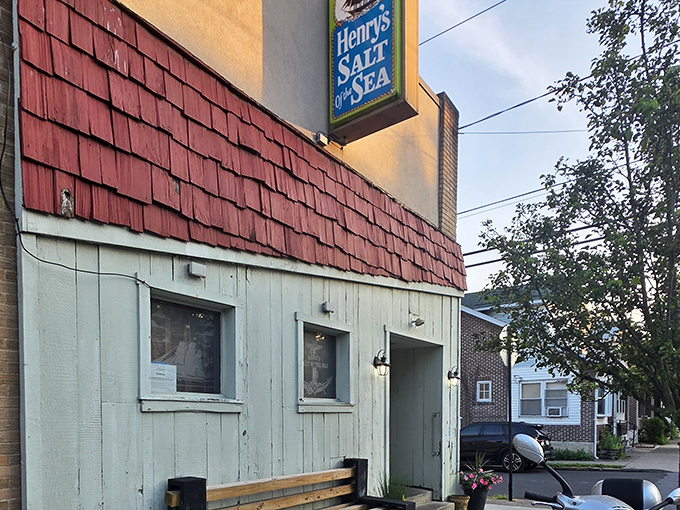 The unassuming exterior of Henry's Salt of the Sea stands like a maritime mirage in Allentown&mdash;proof that culinary treasures often hide in plain sight.