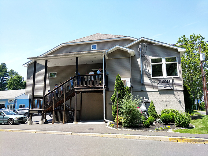 The unassuming exterior of Charcoal BYOB in Yardley hides culinary treasures within, like finding a Michelin-worthy meal in your neighbor's living room.