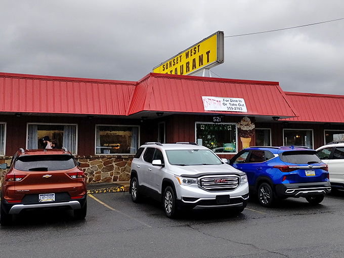 The bright yellow sign against the red roof is like a beacon for hungry travelers &ndash; Pennsylvania's version of a culinary lighthouse.