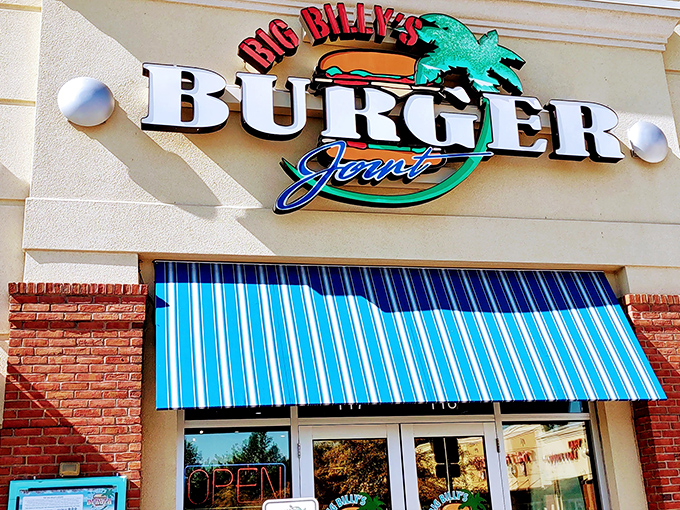 The iconic Big Billy's sign beckons burger enthusiasts like a neon lighthouse, promising beefy treasures within those North Charleston walls.