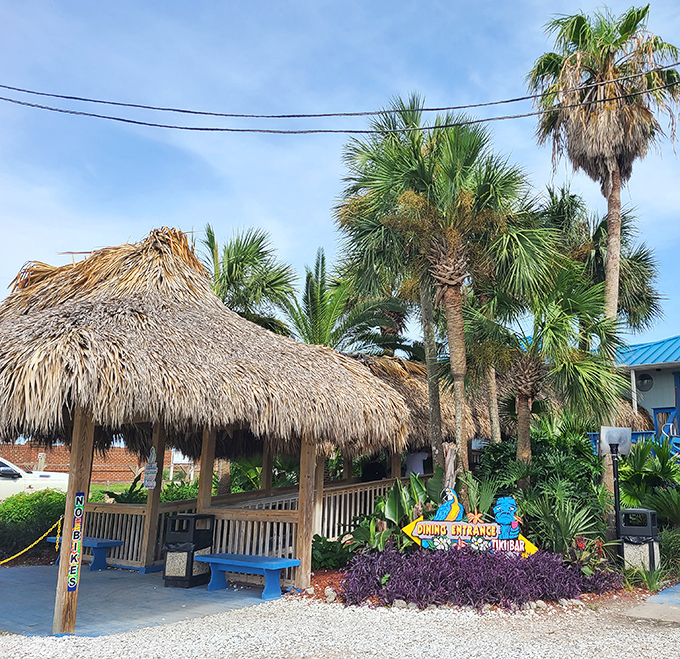 Palm trees and thatched tiki huts welcome you to island time &ndash; where the only rushing happens when the tide comes in.