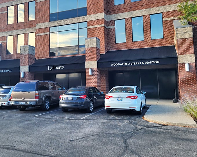 Don't judge this culinary book by its office-park cover &ndash; behind these doors awaits a wood-fired wonderland of flavor.