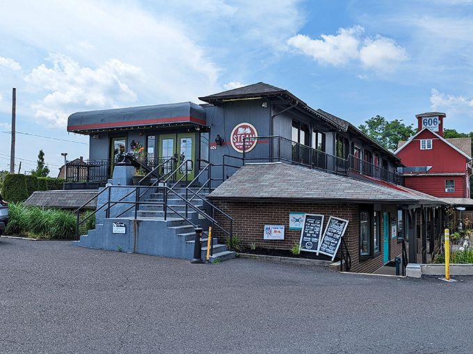 Steam Pub's unassuming exterior hides culinary treasures within, like finding a secret food paradise tucked away in Southampton's everyday landscape.