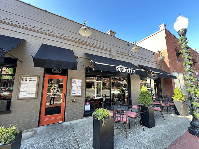 Historic charm meets Southern hospitality on Franklin's Main Street, where Puckett's brick fa&ccedil;ade promises comfort food that'll make you contemplate a change of address.