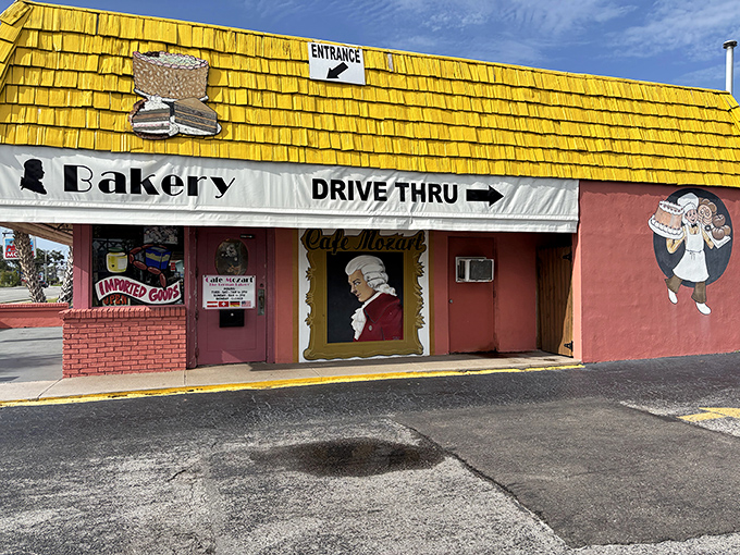 The sunshine-yellow roof of Cafe Mozart isn't just eye-catching&mdash;it's a beacon of hope for carb enthusiasts everywhere. German baking tradition meets Florida sunshine.