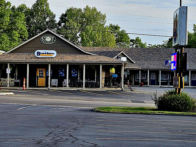 The unassuming exterior of The Blue Berry Caf&eacute; in Bellbrook hides a breakfast paradise that locals have tried (unsuccessfully) to keep secret for years.
