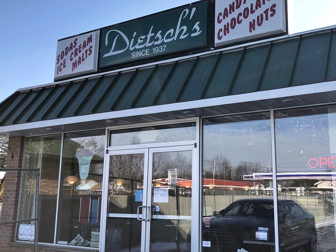 The unassuming storefront of Dietsch Brothers has been luring sweet-toothed Ohioans since 1937. Some architectural trends come and go, but chocolate is forever. 