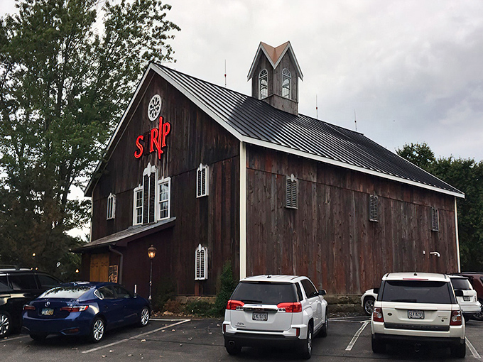 The barn's rustic charm meets upscale elegance in a way that would make any HGTV designer weep with joy.