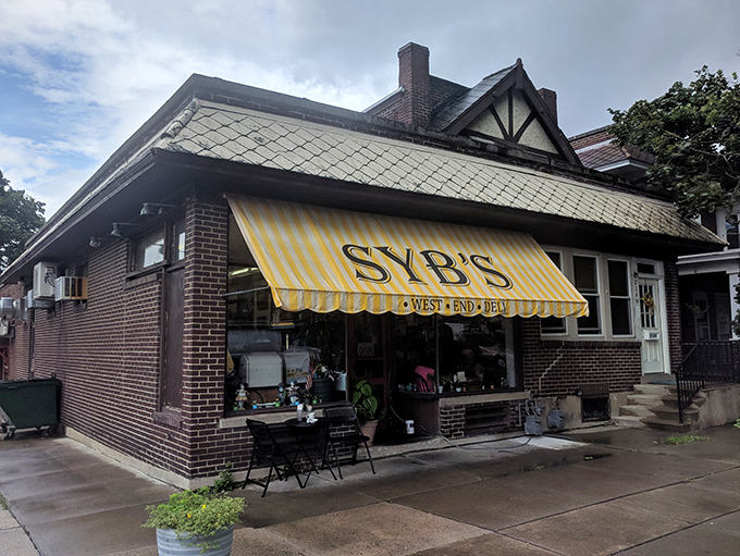 The classic brick exterior says "I've been here longer than your diet resolutions." Those outdoor tables invite you to enjoy your sandwich with a side of people-watching.