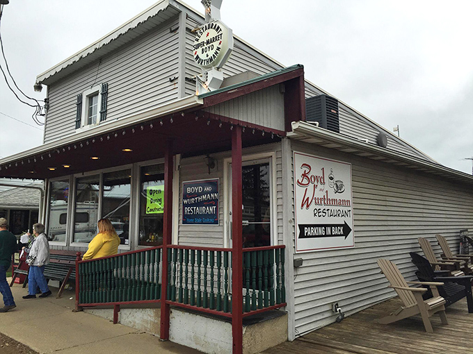 The unassuming white clapboard exterior of Boyd & Wurthmann stands like a time capsule in Berlin, Ohio&mdash;proof that culinary treasures often hide in plain sight.