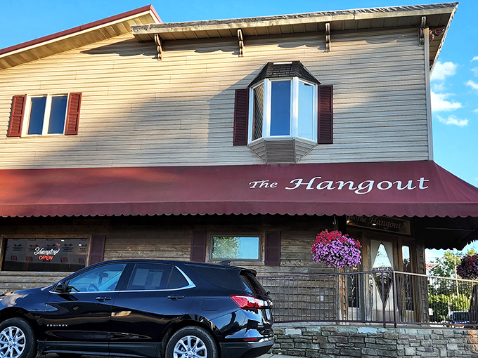 The unassuming exterior of The Hangout in Danville hides a culinary treasure within. Those burgundy awnings have welcomed hungry Ohioans for generations.