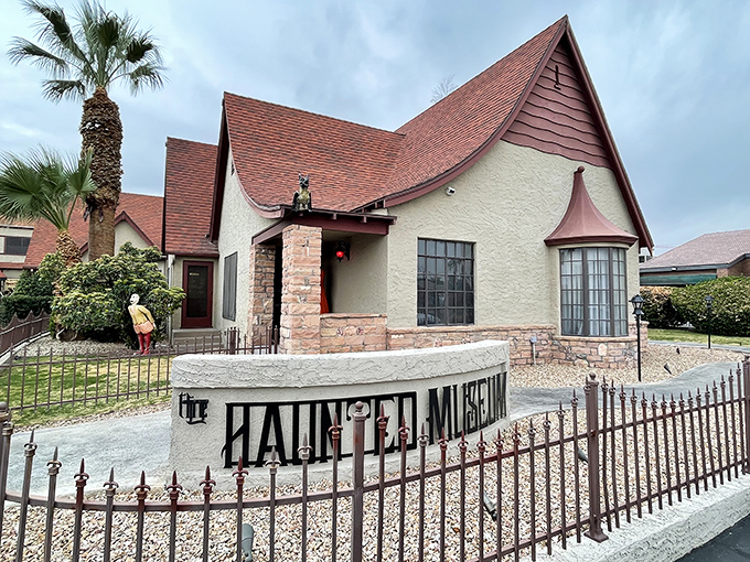 That wrought iron fence isn't just for show&mdash;it's the last barrier between you and a building that's essentially a supernatural petting zoo. Enter at your own risk!