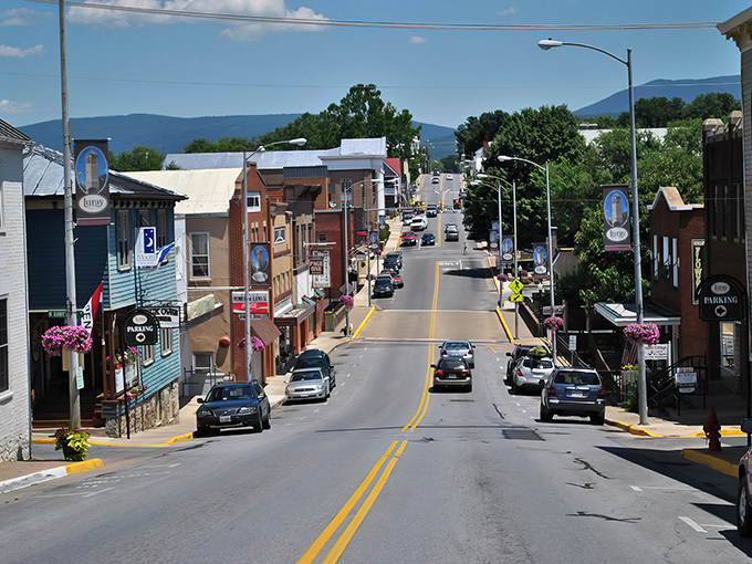 Main Street Luray isn't just a thoroughfare&mdash;it's the community's living room, where brick buildings and mountain views create the perfect small-town symphony.