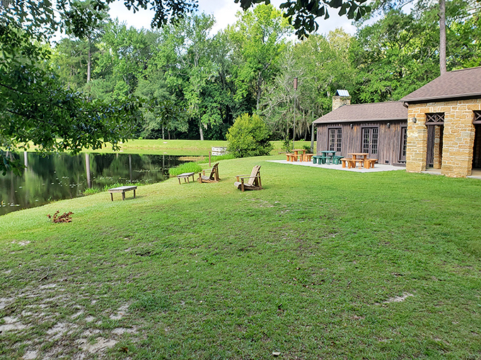 The perfect picnic spot doesn't exi&mdash; Wait, it does! CCC-built stone structures and tranquil lake views create an idyllic lunch setting.