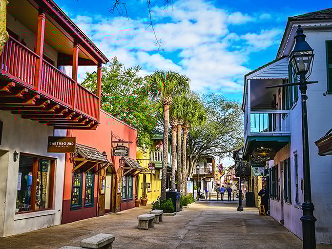 St. Augustine's historic district is like stepping into a European postcard where palm trees meet Spanish colonial architecture and time slows to a vacation pace.