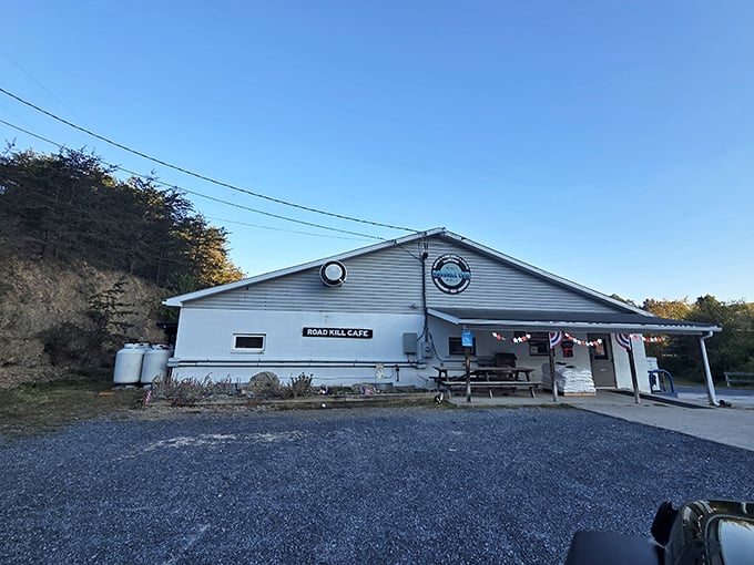 The unassuming exterior of Road Kill Cafe belies the culinary treasures within. Like finding a diamond in the rough, this Artemas gem proves appearances can be deliciously deceiving.