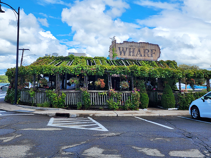 The building wears its greenery like a favorite cardigan &ndash; comfortable, welcoming, and impossible to ignore.