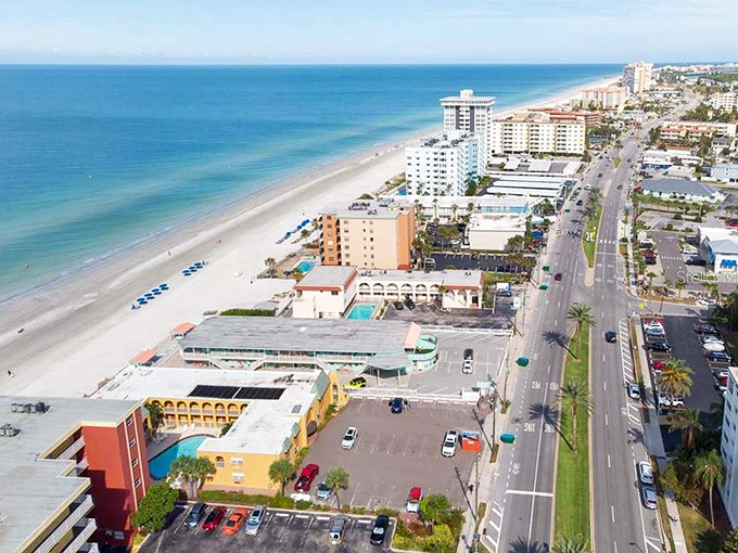 Aerial paradise where the Gulf of Mexico meets civilization. Redington Beach offers that rare combination of pristine shoreline without the high-rise madness.
