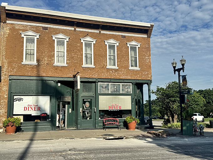 The historic brick fa&ccedil;ade of Main Street Diner stands proudly on Boonville's main drag, a time-honored beacon for hungry travelers and locals alike.