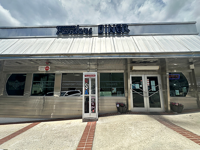 Step inside and suddenly you're in a Pleasantville-meets-Happy Days dreamscape. That pressed tin ceiling alone is worth the trip.