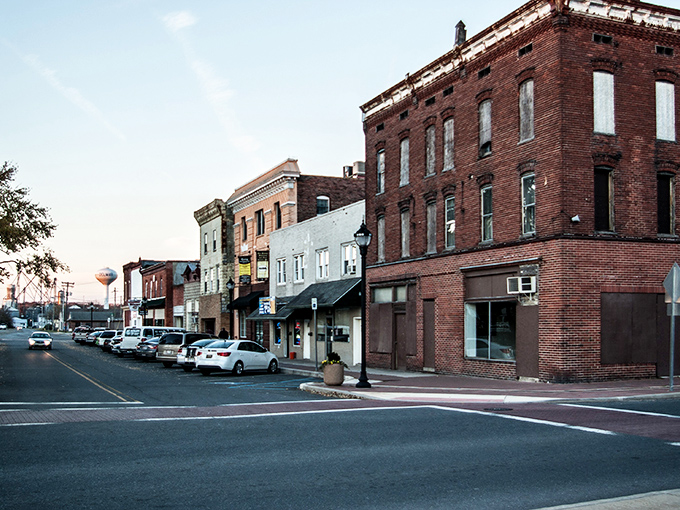 Brick buildings with character line Delmar's Main Street, where your retirement dollars stretch further than your grandmother's cookie dough.