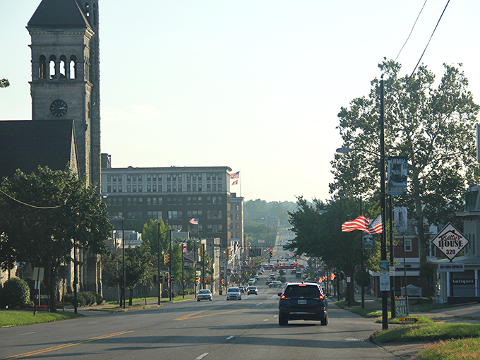 Quiet streets and big skies define small-town Massillon, where traffic jams are when three cars reach the light simultaneously.