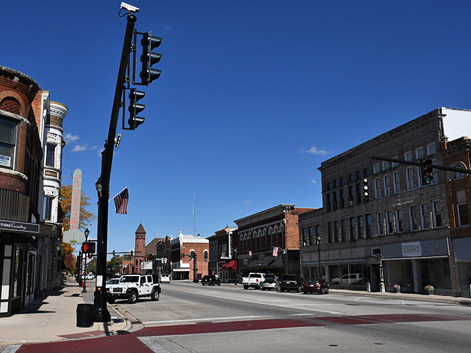 Downtown Celina looks like a movie set where small-town America still thrives, complete with historic buildings and that impossibly blue Midwestern sky.