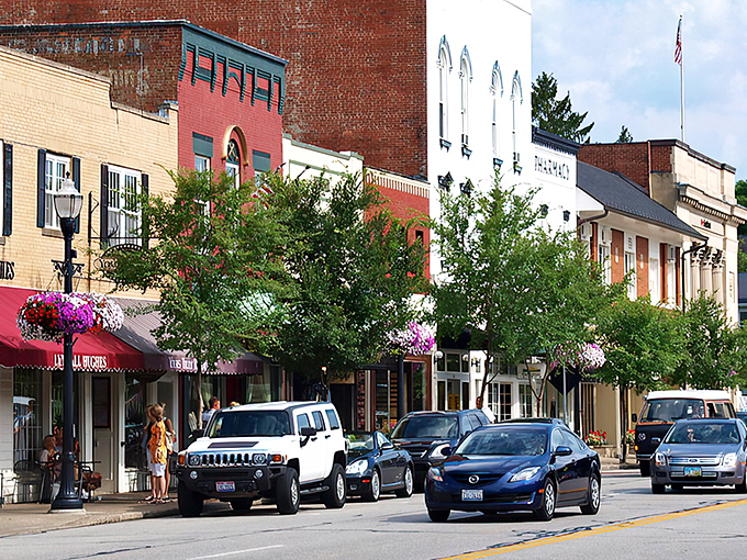 Main Street magic! Chagrin Falls' historic downtown looks like it was plucked from a Hallmark movie, complete with colorful storefronts and that small-town charm we all secretly crave.