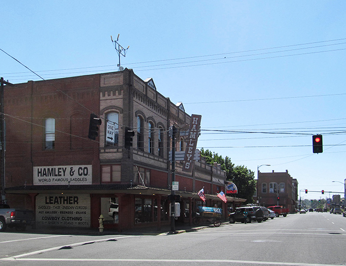 Hamley & Co. stands as a testament to Pendleton's Western heritage, offering "World Famous Saddles" and a glimpse into authentic cowboy culture.