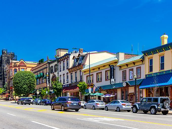 Fayette Street's colorful storefronts stand like a lineup of old friends, each with its own personality and story to tell.