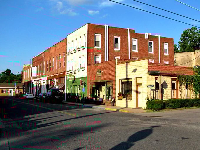 Market Street stretches before you like a Norman Rockwell painting come to life, where even the yellow lines seem to whisper stories of yesteryear.