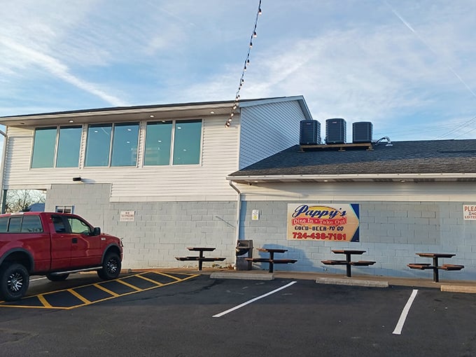 The unassuming exterior of Pappy's in Uniontown hides culinary treasures within. Like finding a Picasso at a yard sale, the best discoveries often come in modest packages.
