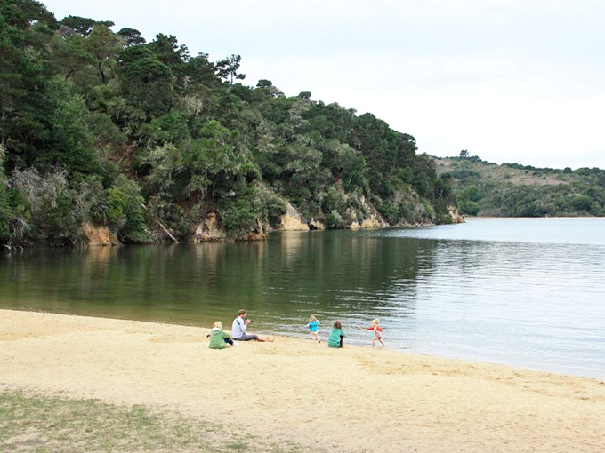 Lake Earl's serene waters reflect the surrounding landscape like nature's own Instagram filter, no editing required.