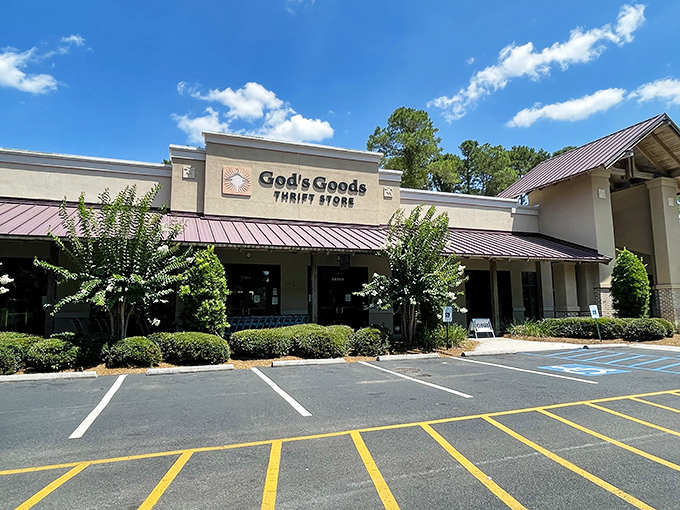 The unassuming exterior of God's Goods Thrift Store in Bluffton hides a treasure trove that would make even the most reluctant thrifter weak at the knees.