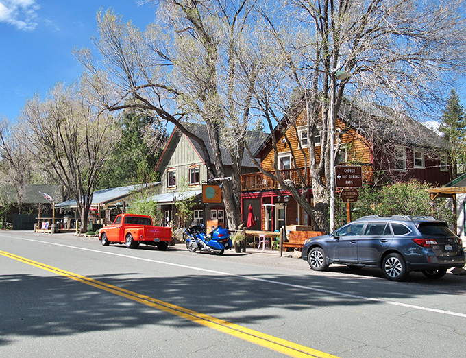 Markleeville's main street looks like a movie set, but the relaxed locals and mountain backdrop confirm this slice of Sierra perfection is gloriously real.