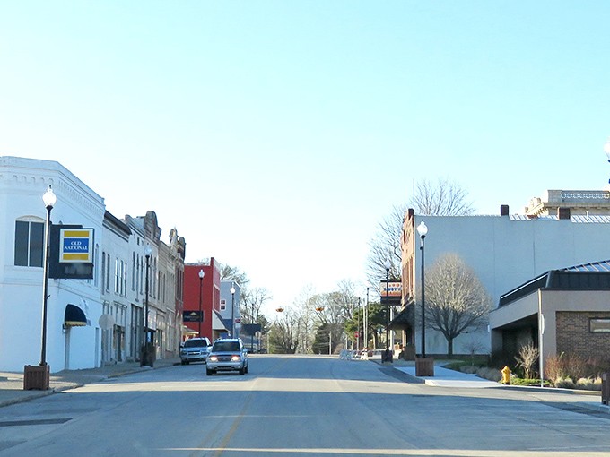 Main Street Williamsport looks like it's waiting for a Norman Rockwell to show up with his easel. Small-town Indiana at its most quintessential.