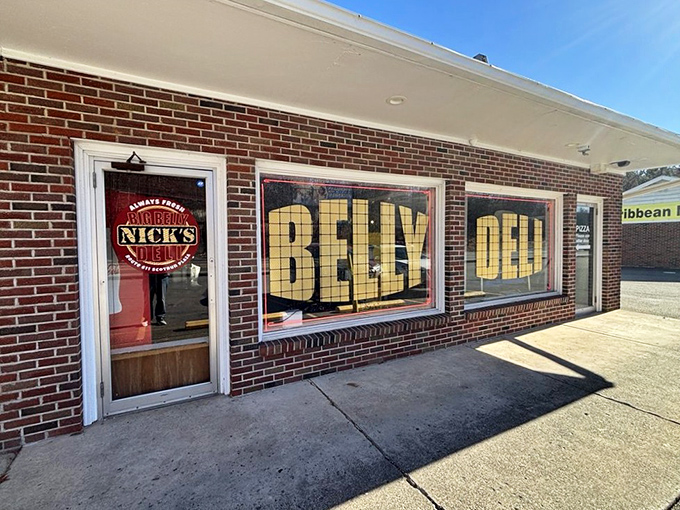 Bold yellow letters against brick practically scream "HUNGRY PEOPLE, ENTER HERE!" Nick's exterior promises what every great deli should: satisfaction without pretension.