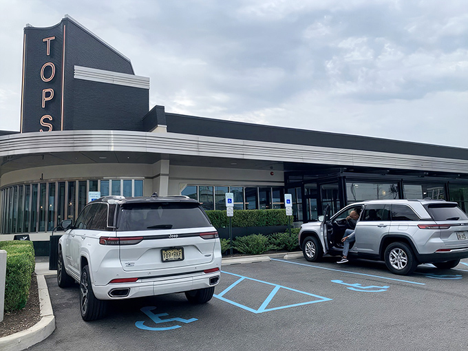 The classic American diner gets a contemporary makeover at Tops, where the parking lot is often as packed as the plates that emerge from its legendary kitchen.