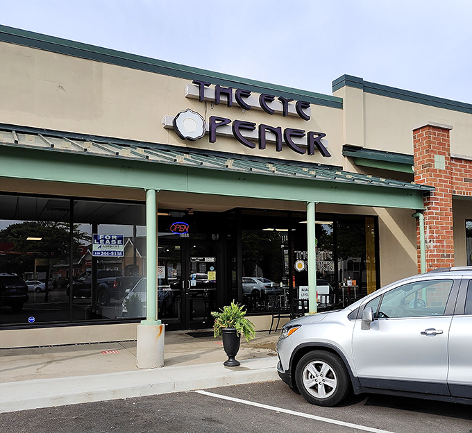 Morning sunshine illuminates the welcoming exterior, where hungry patrons already know that breakfast dreams come true behind these doors.