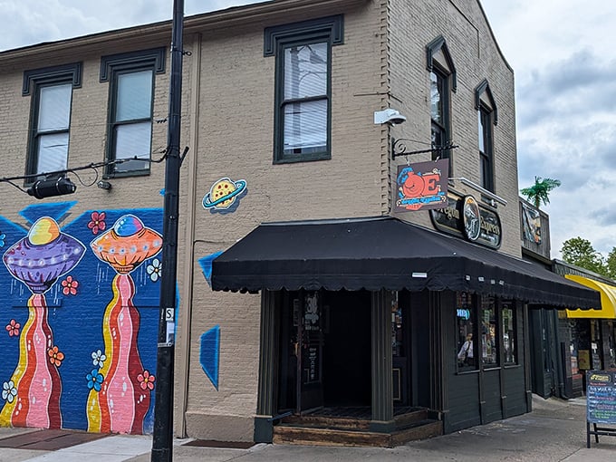 The colorful cosmic mural outside Oregon Express isn't just eye candy&mdash;it's your first clue that something extraordinary awaits inside this Dayton landmark.