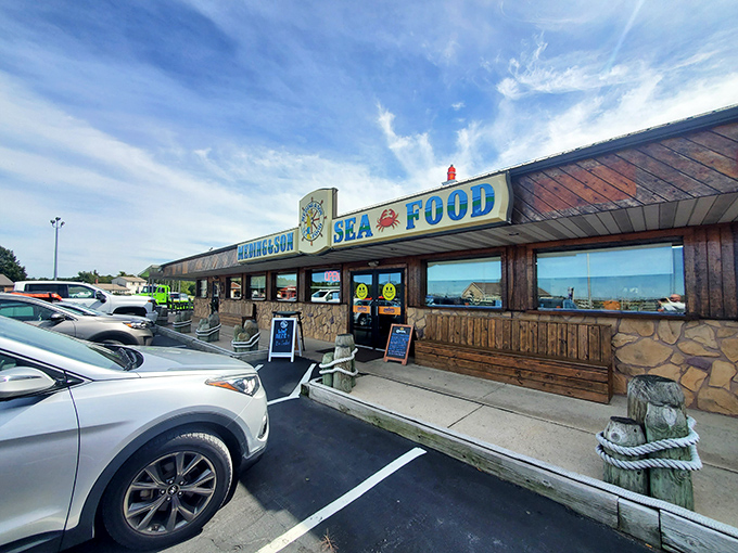 The unassuming exterior of Meding's Seafood hides Delaware's coastal treasure&mdash;proof that the best seafood joints never waste money on fancy facades when there's crab to perfect.