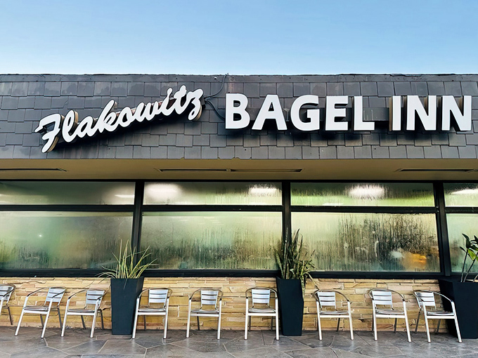 The unassuming storefront of Flakowitz Bagel Inn stands like a beacon of hope for the breakfast-deprived masses of Boca Raton.