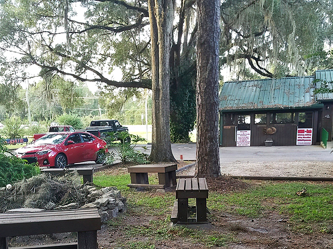 The humble green-roofed cabin with wooden walls might not scream "culinary destination," but your nose will know better the moment you step out of the car.